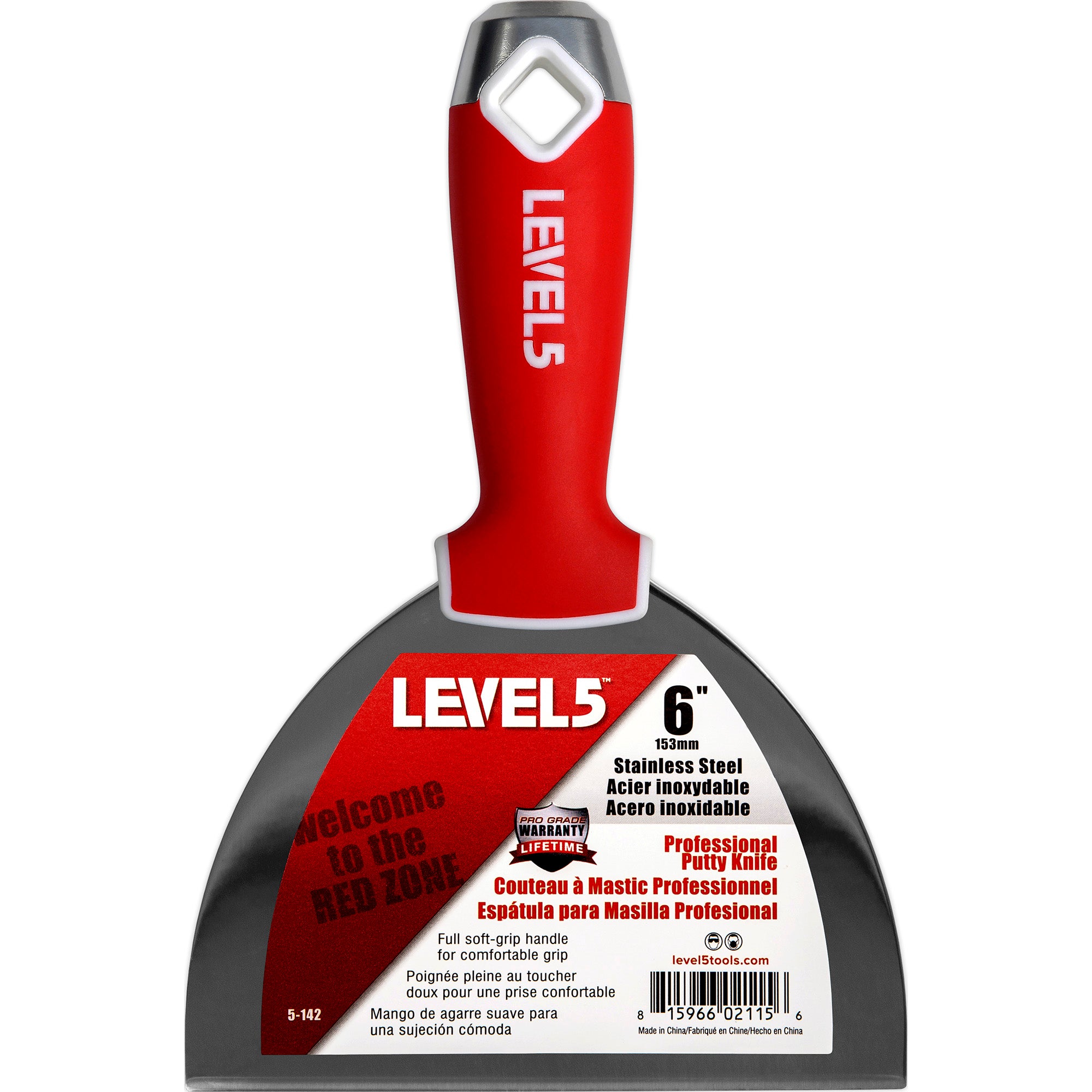 Level 5 Stainless Steel Putty Knife Soft Grip TitanFix Drylining Supplies Derry Northern Ireland